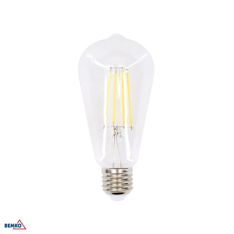 Bombilla de Filamento LED E27 - 7W - 1055lm - Blanco Natural 4000K - ST64 - 320° | Leroy Merlin