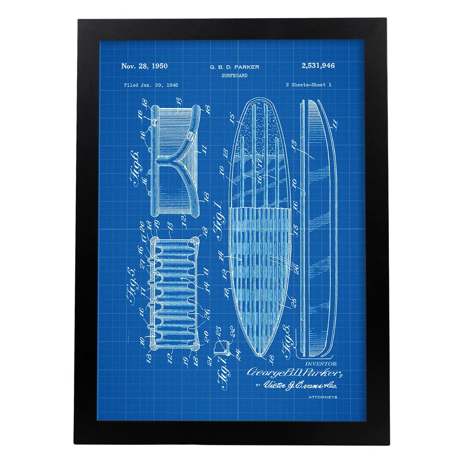 Tableau 2 Affiche De Brevet Avec Ancienne Feuille De Conception De ...