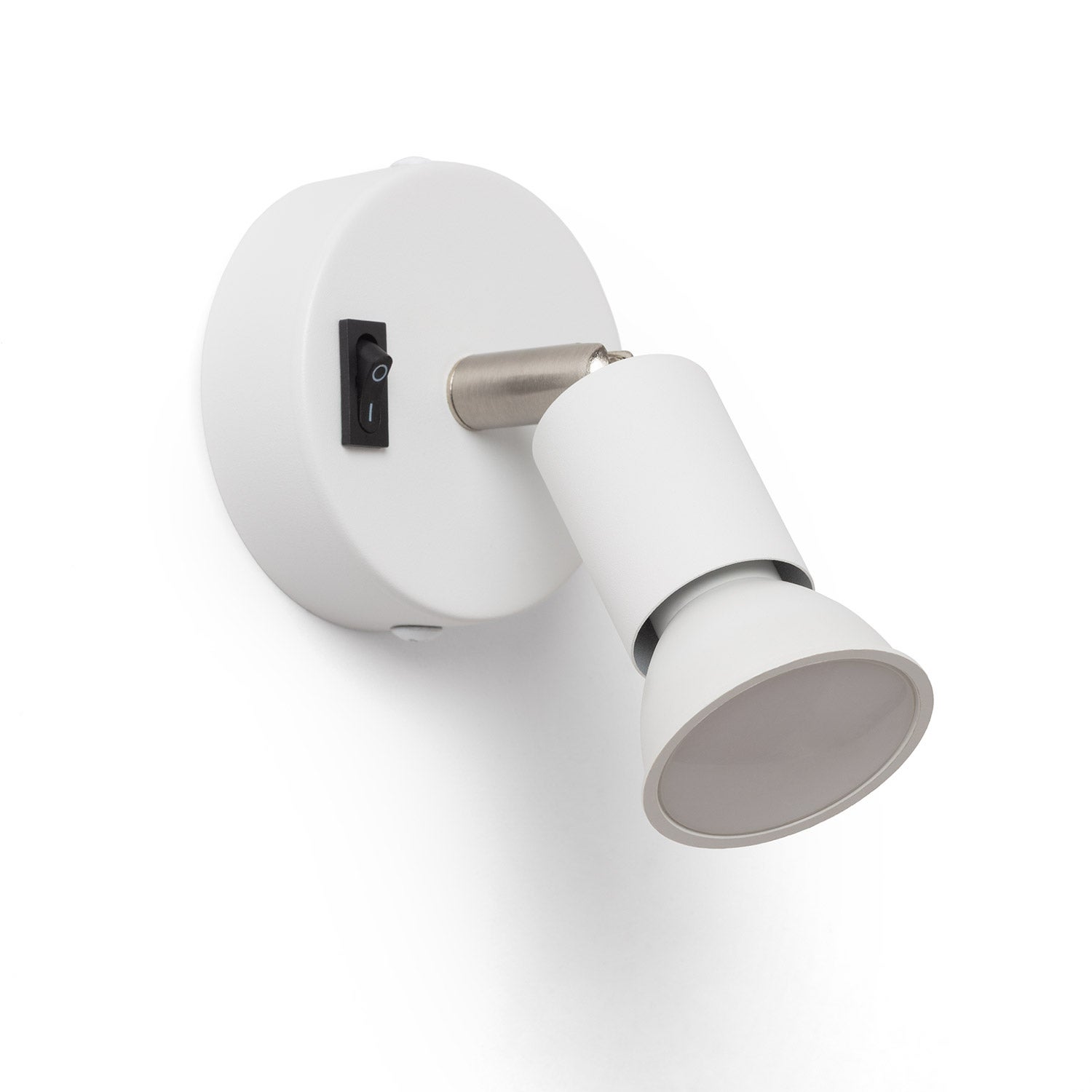 Applique Orientable Aluminium Oasis 1 Spot Blanc avec Interrupteur ...