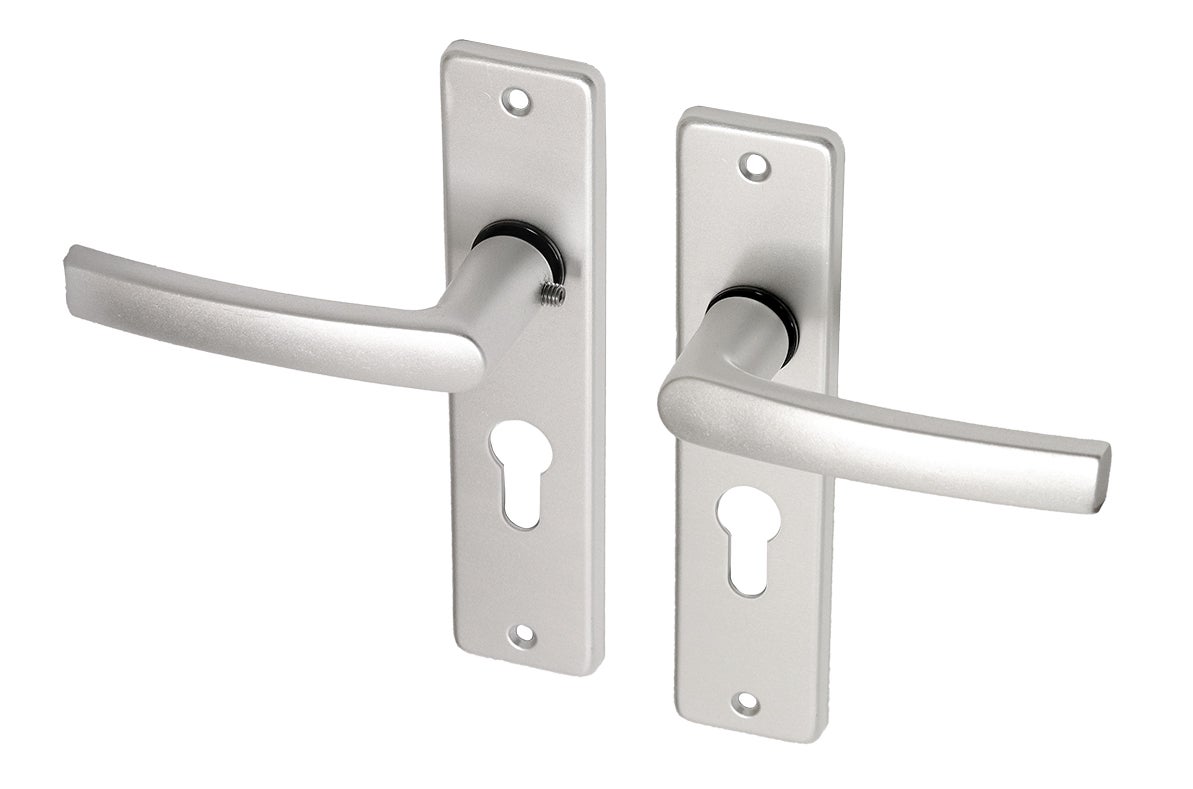 Wovar Poignée de porte avec bouclier modèle bloc aluminium - Par jeu ...