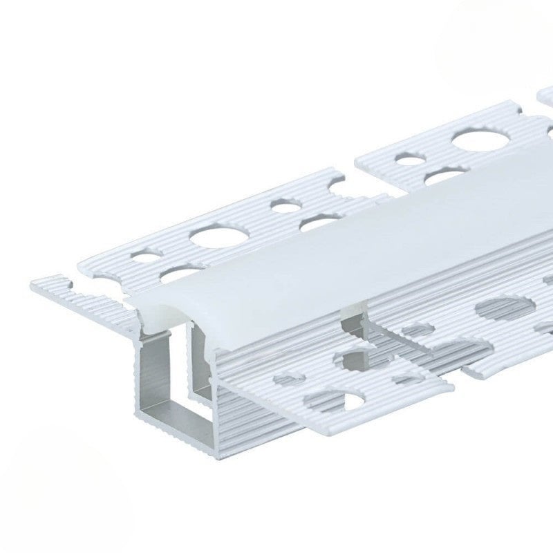 Profilé Aluminium Flexible 2M Cache Opaque Blanc - SILAMP | Leroy Merlin