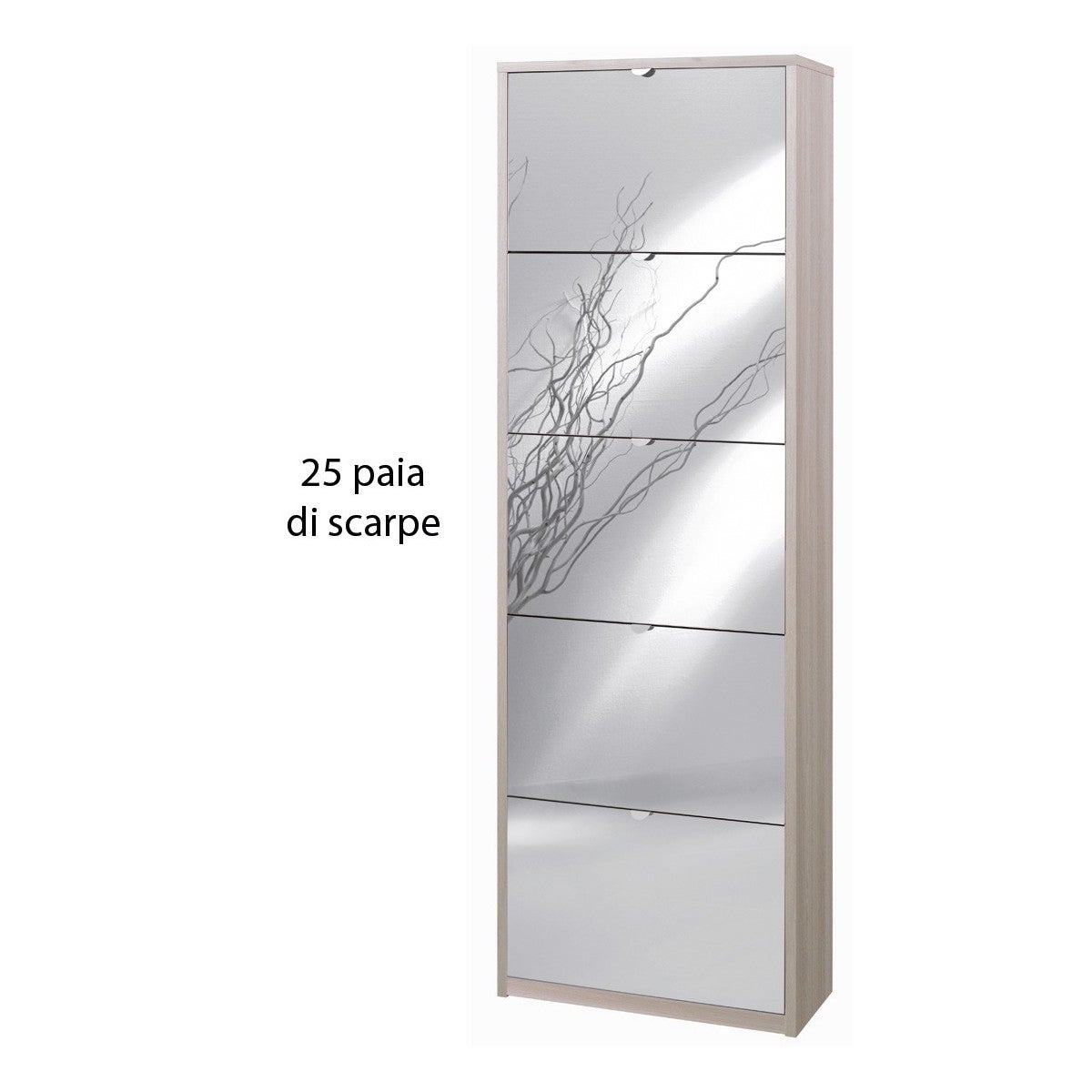 Scarpiera Olmo 5 Ante a Specchio Ribalta Doppia 25 paia Portascarpe ...