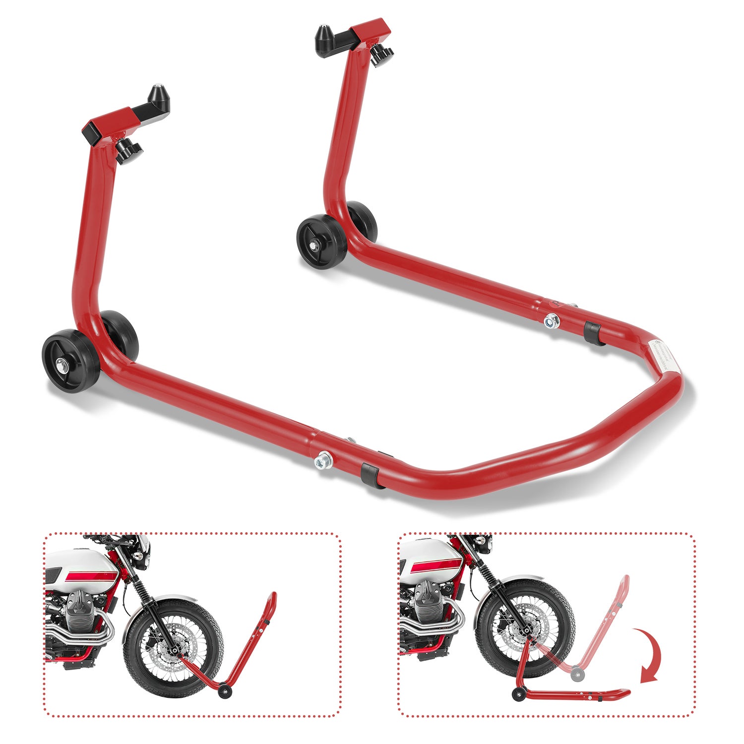 Bequille Moto pour Roue Avant - Bequille deAtelier avec Bras Reglable ...