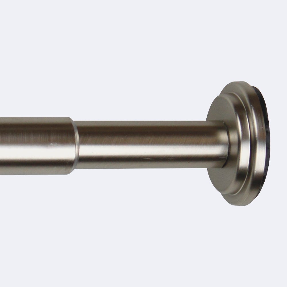 Kit tringle à rideaux extensible 80-125cm Entre-Mur Nickel Mat - Boulet ...