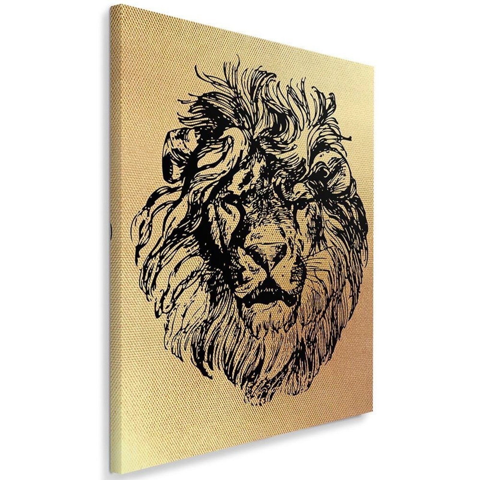 Tableau tête de lion dessinée 2 - 60 x 90 cm | Leroy Merlin