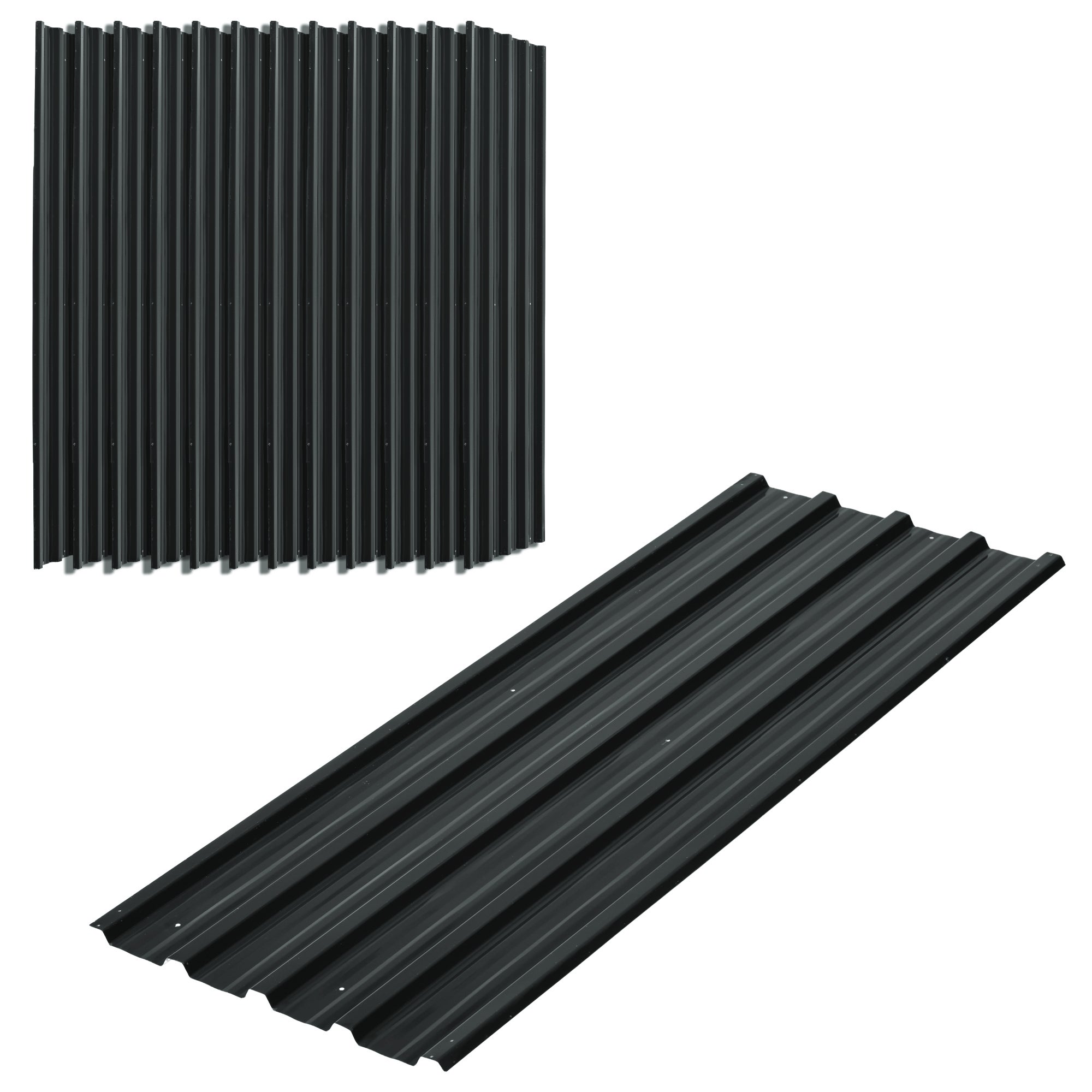 Lot de 12 panneaux de remplacement 129 x 45 cm pour abris de jardin en ...