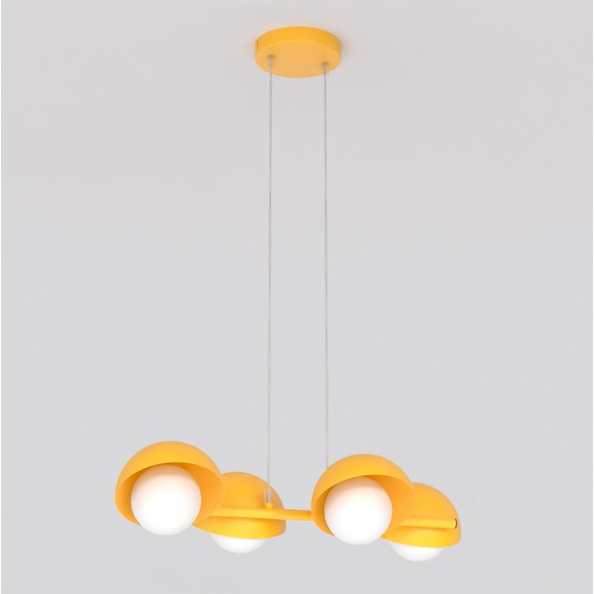 Lampe à suspension Boom en acier orange | Leroy Merlin
