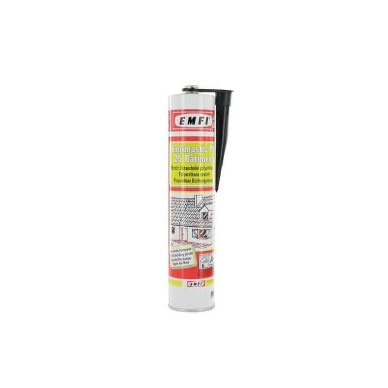 Mastic polyuréthane noir EMFI PU 25 bâtiment 300ml x 5 | Leroy Merlin