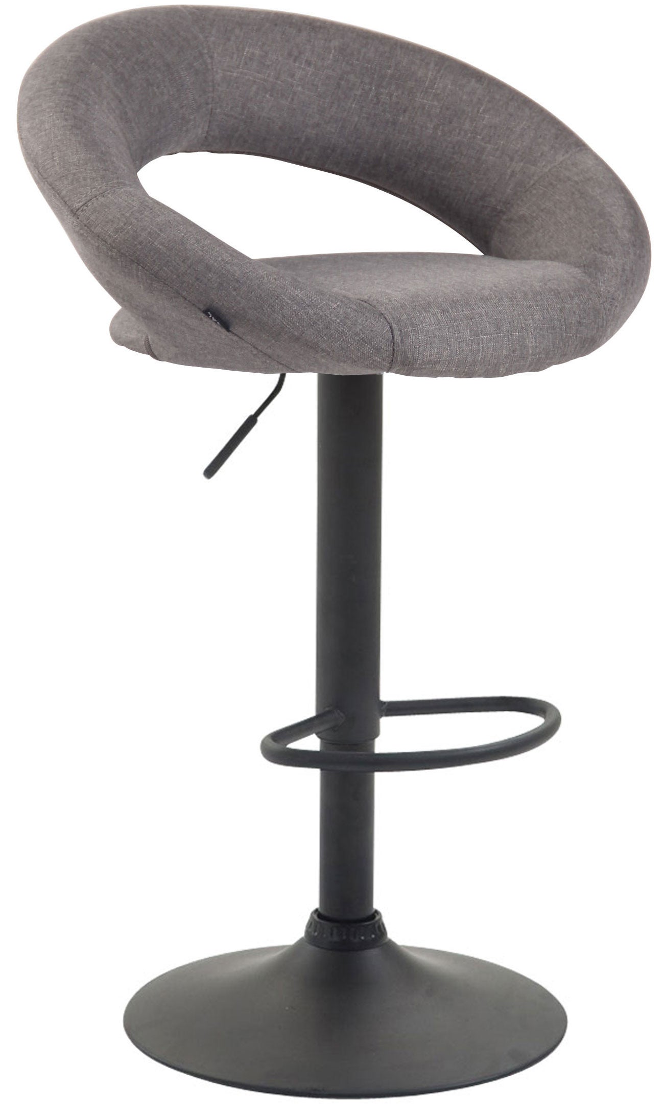 Tabouret de bar Olinda en Tissu Gris|Noir | Leroy Merlin