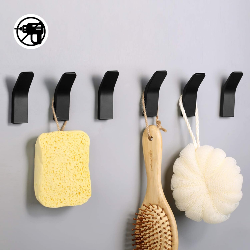 6 ganci adesivi, ganci da parete per il bagno, adesivo da parete per ...