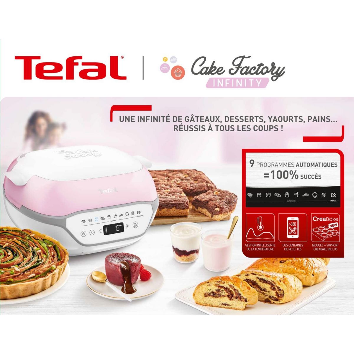 Machine à gâteaux TEFAL Cake Factory Infinity KD850110 | Leroy Merlin