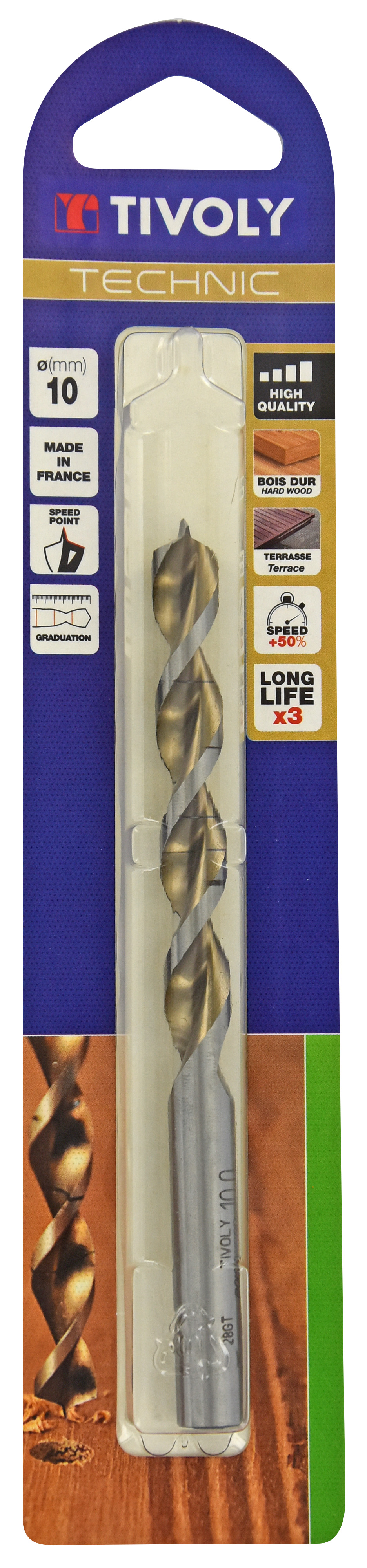 Tivoly • Foret bois HSS -Affûtage Speed point -Queue cylindrique Gradué ...