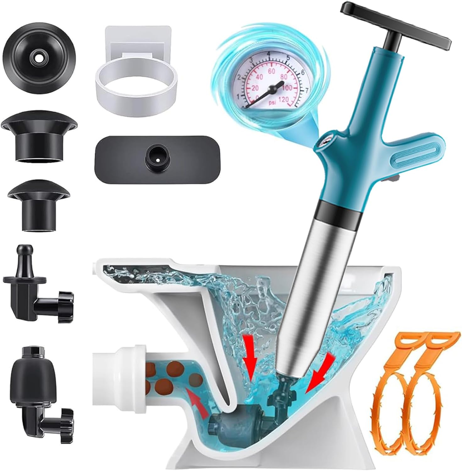 Déboucheur WC Pompe Déboucheur Canalisations Air Comprimé Professionnel ...