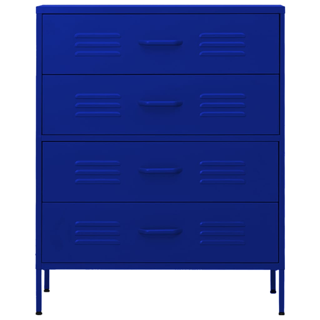 Commode Bleu marine 80x35x101,5 Acier | Leroy Merlin