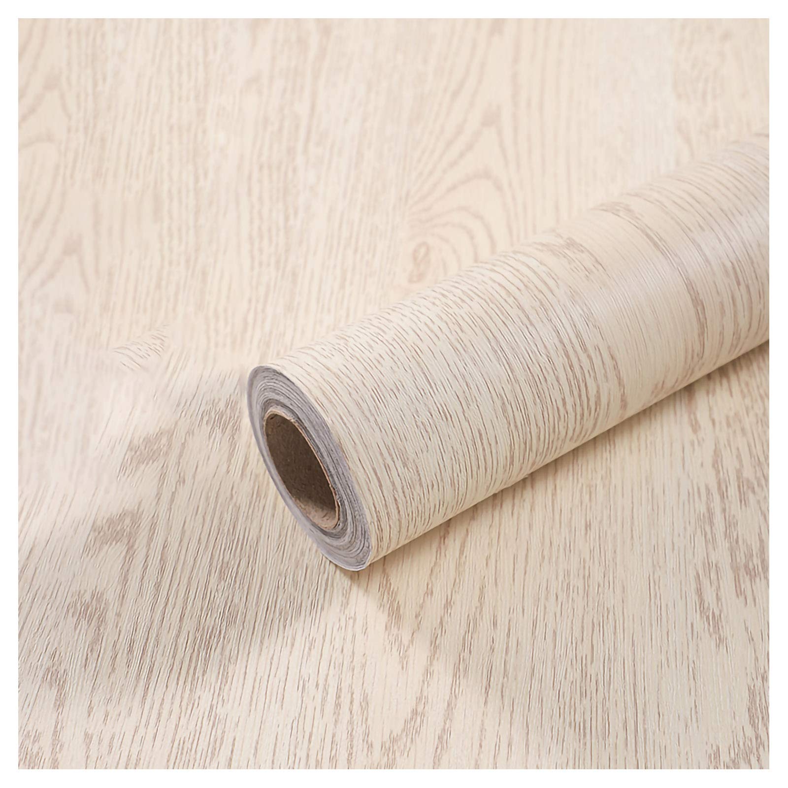 Papel pintado autoadhesivo con veta de madera de arce blanco, 45 x 200 ...