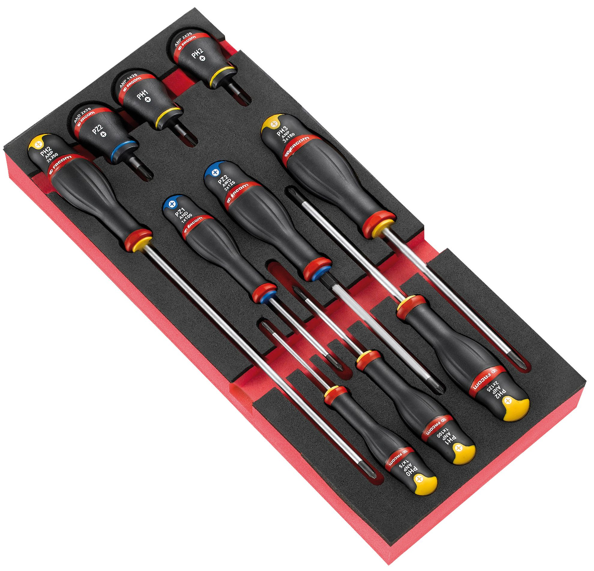 FACOM - Module mousse 10 tournevis Protwist Cruciforme - MODM.AT5PB ...