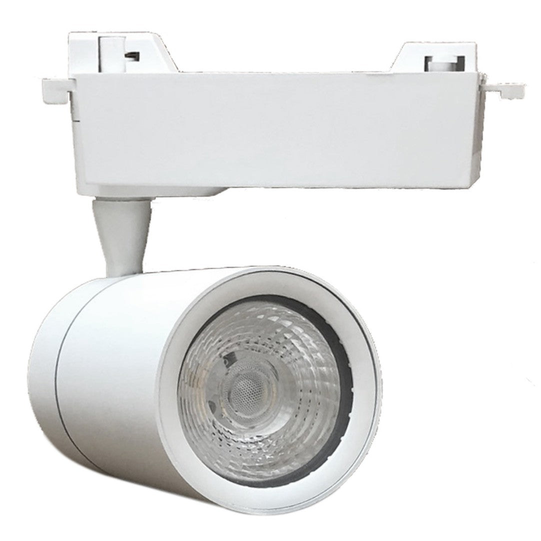 Spot LED sur Rail 30W 80° COB Monophasé - Unité / Blanc Chaud 2300K - 3500K / Blanc - SILUMEN ...