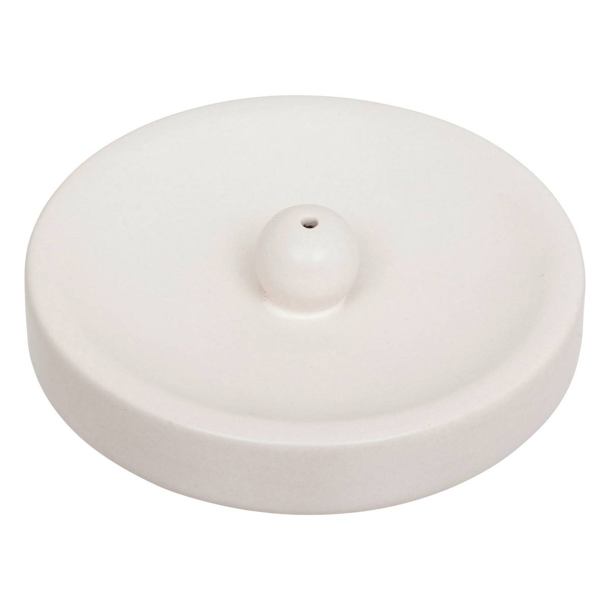 Support d encens rond "Aby" D12cm blanc - Atmosphera créateur d ...