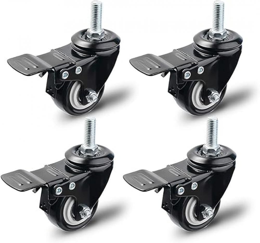 Roulette Pivotante avec Frein 50 mm, Set 4 Roulettes pour Meubles ...