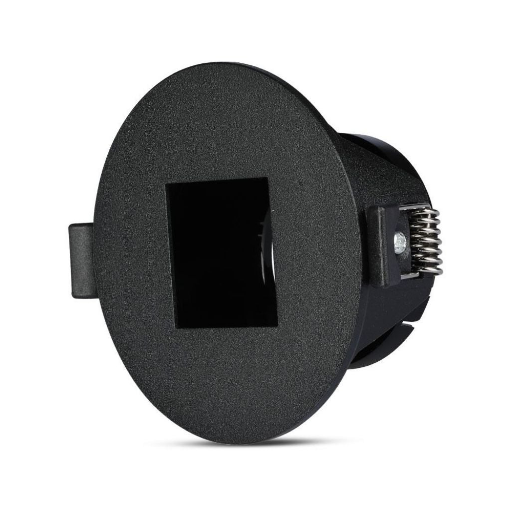 GU10 Square Section Recessed LED Spotlight Holder Noir Couleur with ...