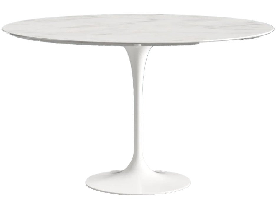 Table ronde tulipe plateau en marbre - Collection-Plateau Marbre blanc ...