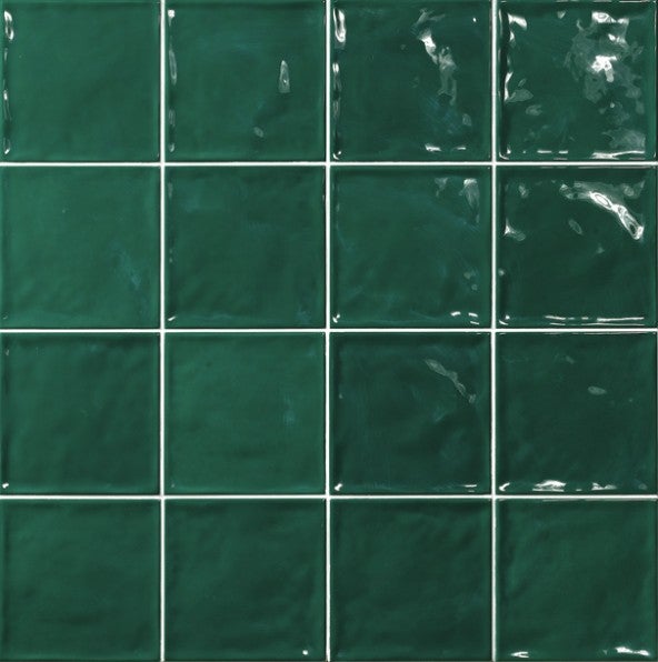 Carrelage Zellige Pompei vert Brillant 15x15 cm | Leroy Merlin