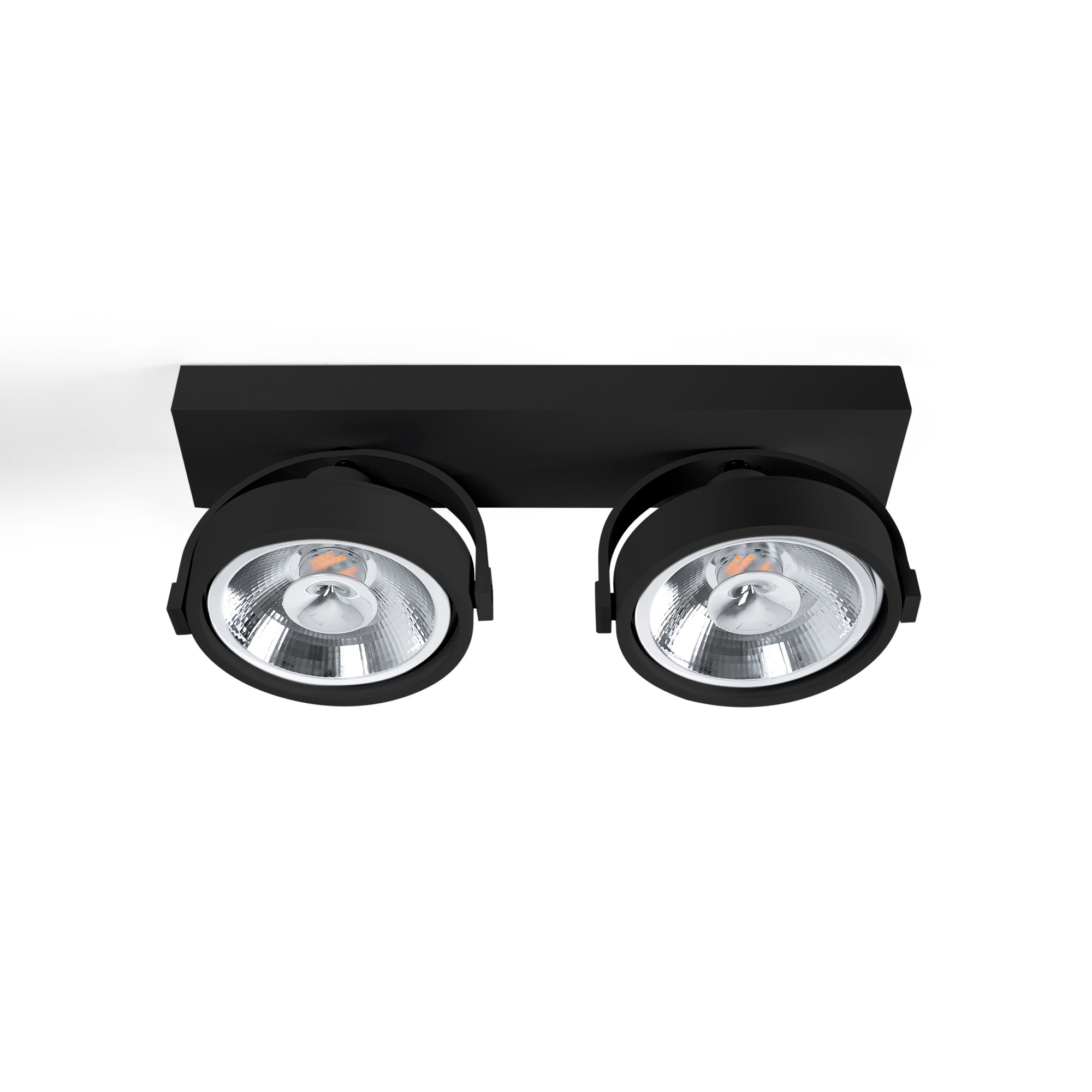 Double spot plafonnier orientable "IRIS" + 2 ampoules AR111 GU10 ...