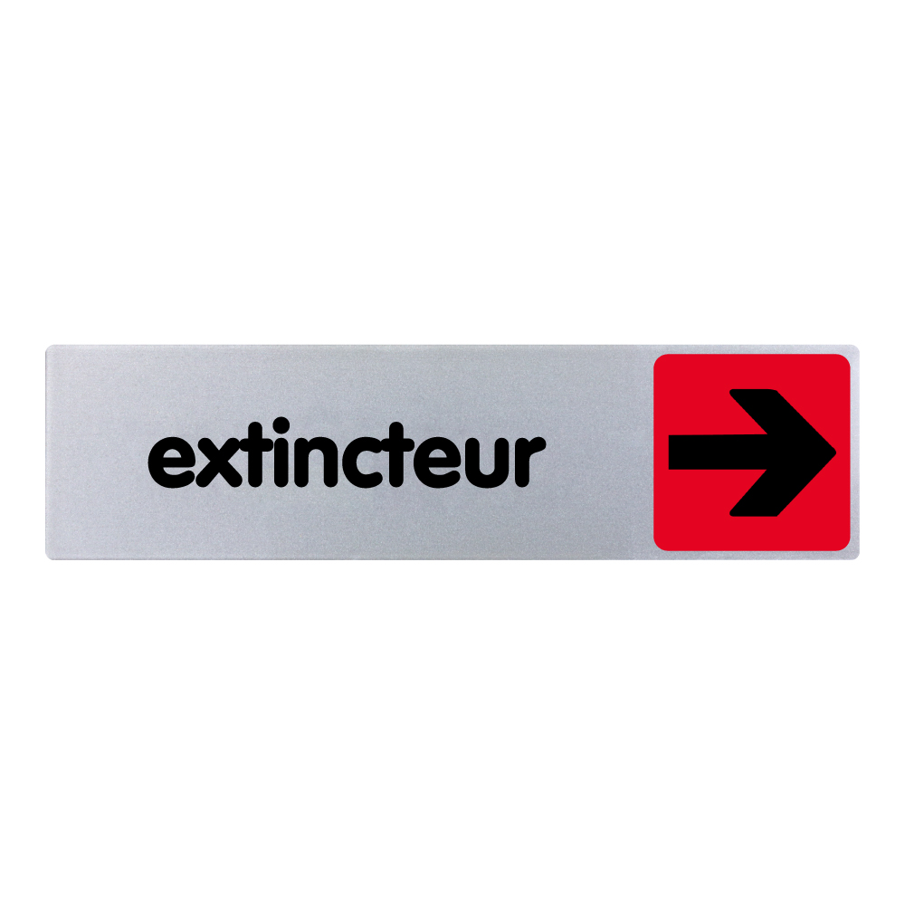 Plaquette de porte Extincteur flèche droite - couleur 170x45mm ...