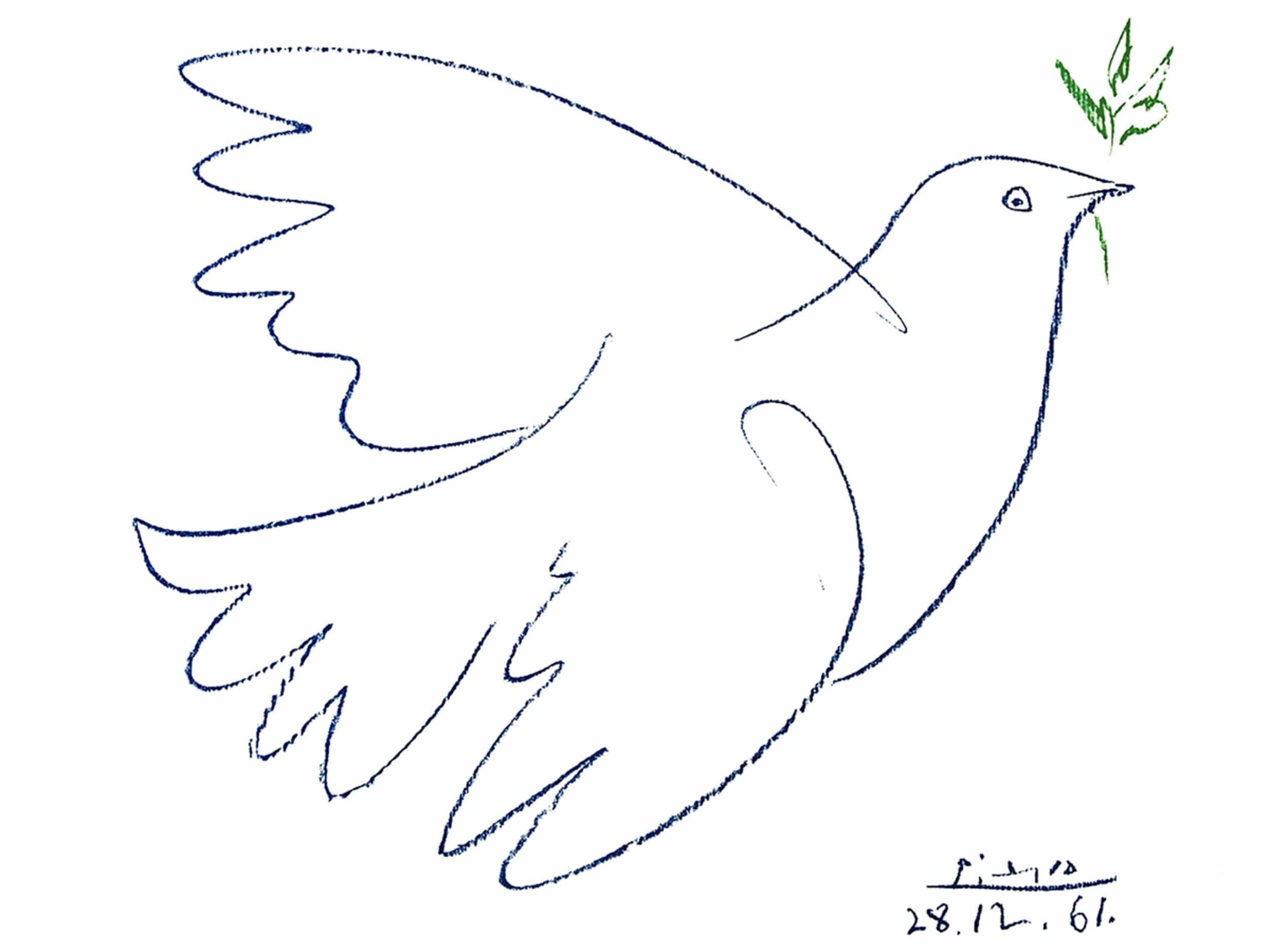 Affiche Art Pablo Picasso - Colombe Bleue 80x60cm | Leroy Merlin