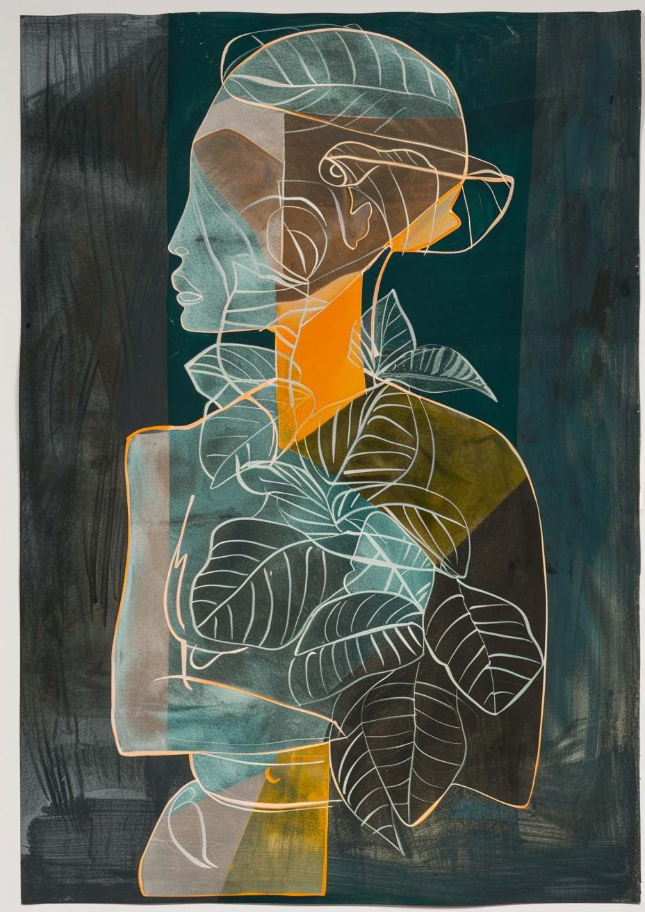 Estampe à encadrer, 50 x 70 cm. POLARTE-B Symphonie de silhouettes et d ...