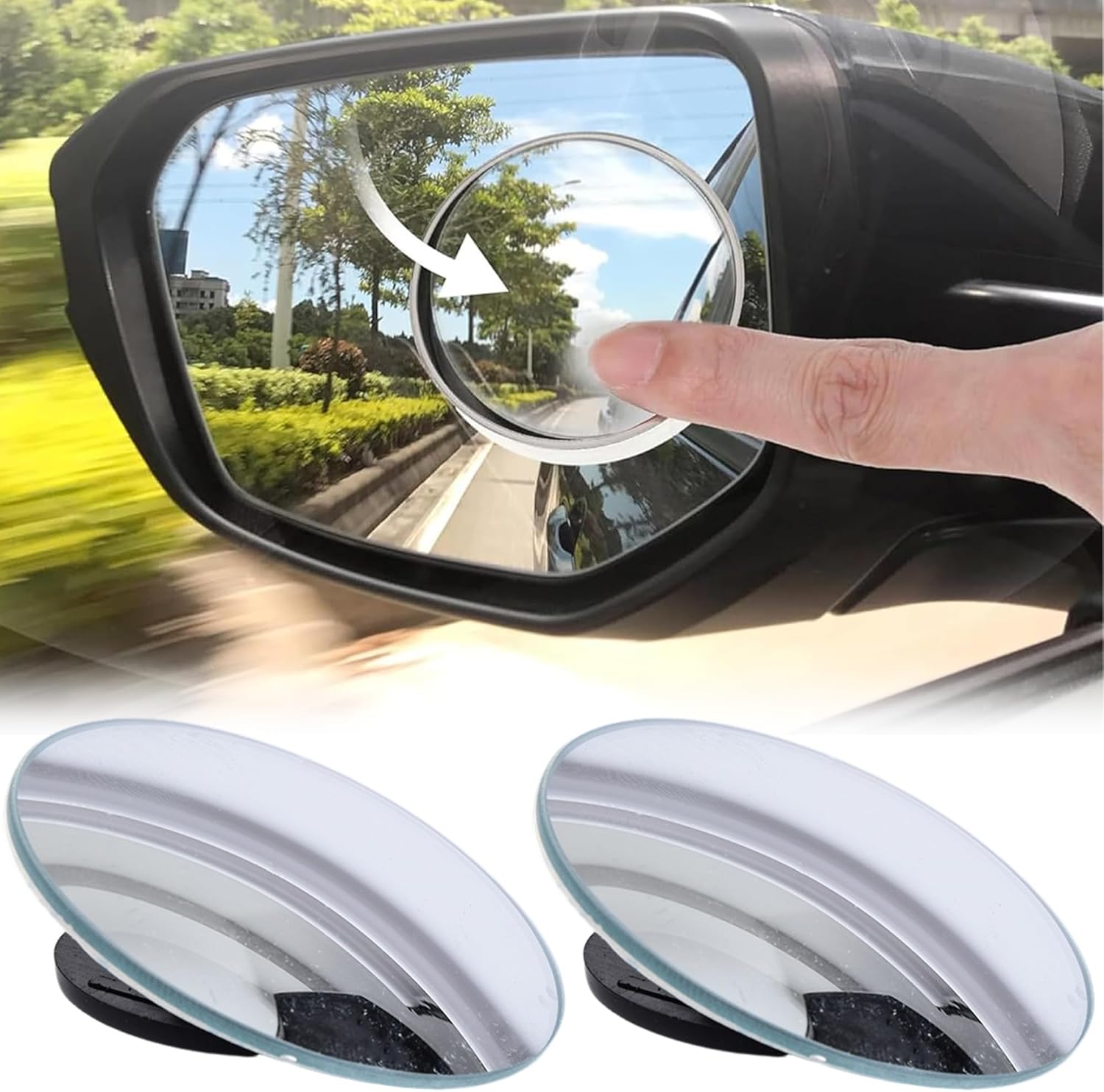 Miroir D'angle Mort De Voiture, 2 Pièces, Rond Sans Cadre Haute ...