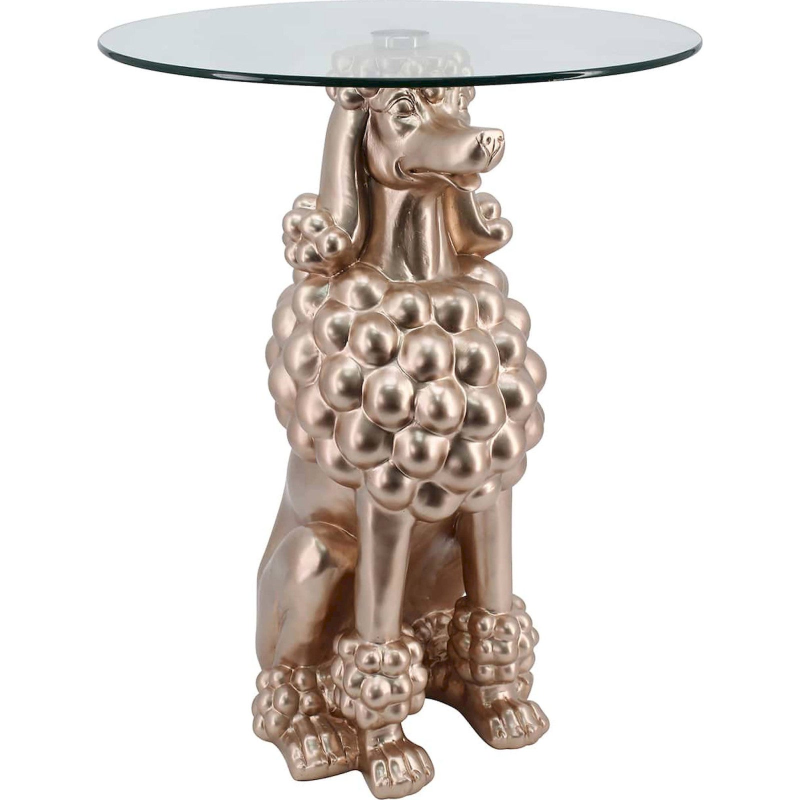 Table d'appoint design Poodle 49 x 49 x 64 cm Cuivre brillant | Leroy ...