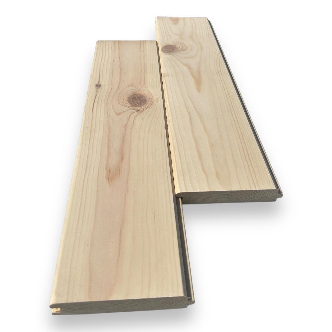 Lambris en bois de pin à rainure et languette biseautée pour mur ou ...