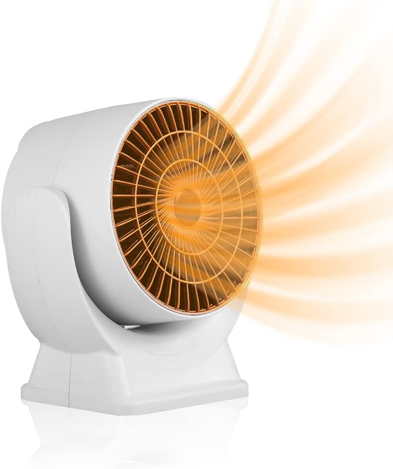 Mini radiateur 800 W, mini radiateur soufflant à économie d'énergie ...