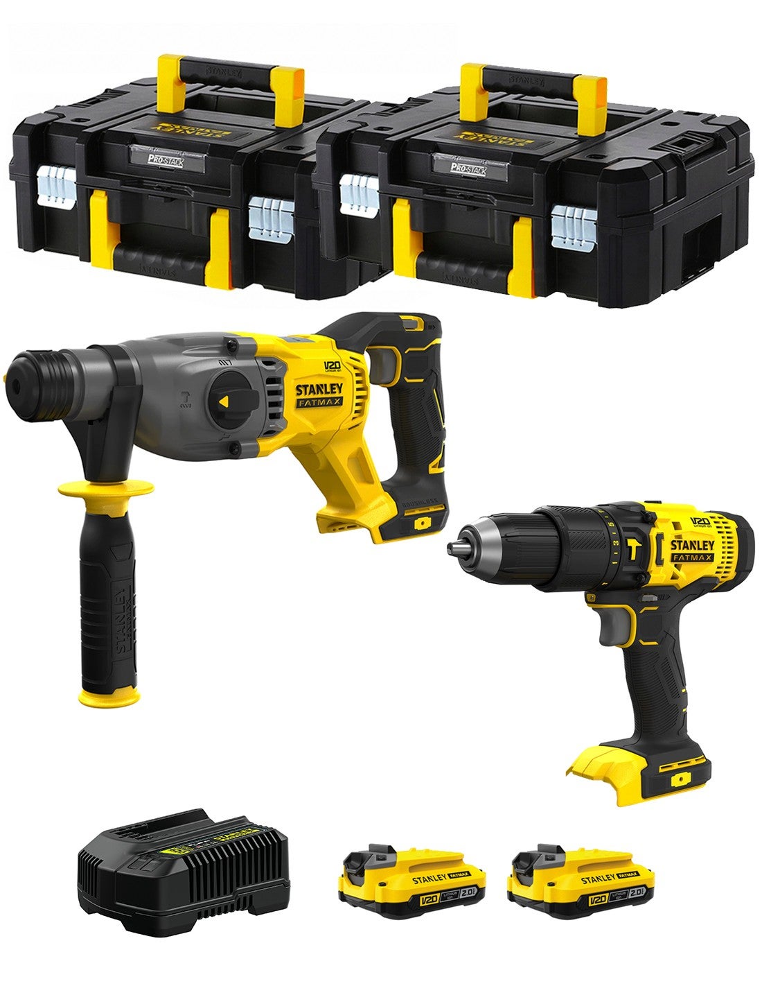 STANLEY FatMax Kit SVK200 (SFMCH900 + SFMCD711 + 2 x 2,0 Ah + Cargador ...