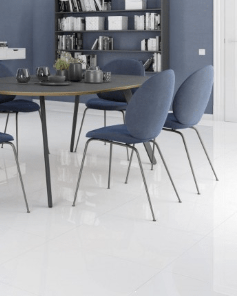 Carrelage Sol et Mur Intérieur 60x60 - Blanc Brillant rectifié - BLANCO ...