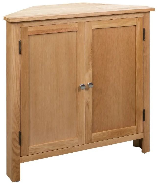 Commode d'angle chêne massif clair Candice | Leroy Merlin