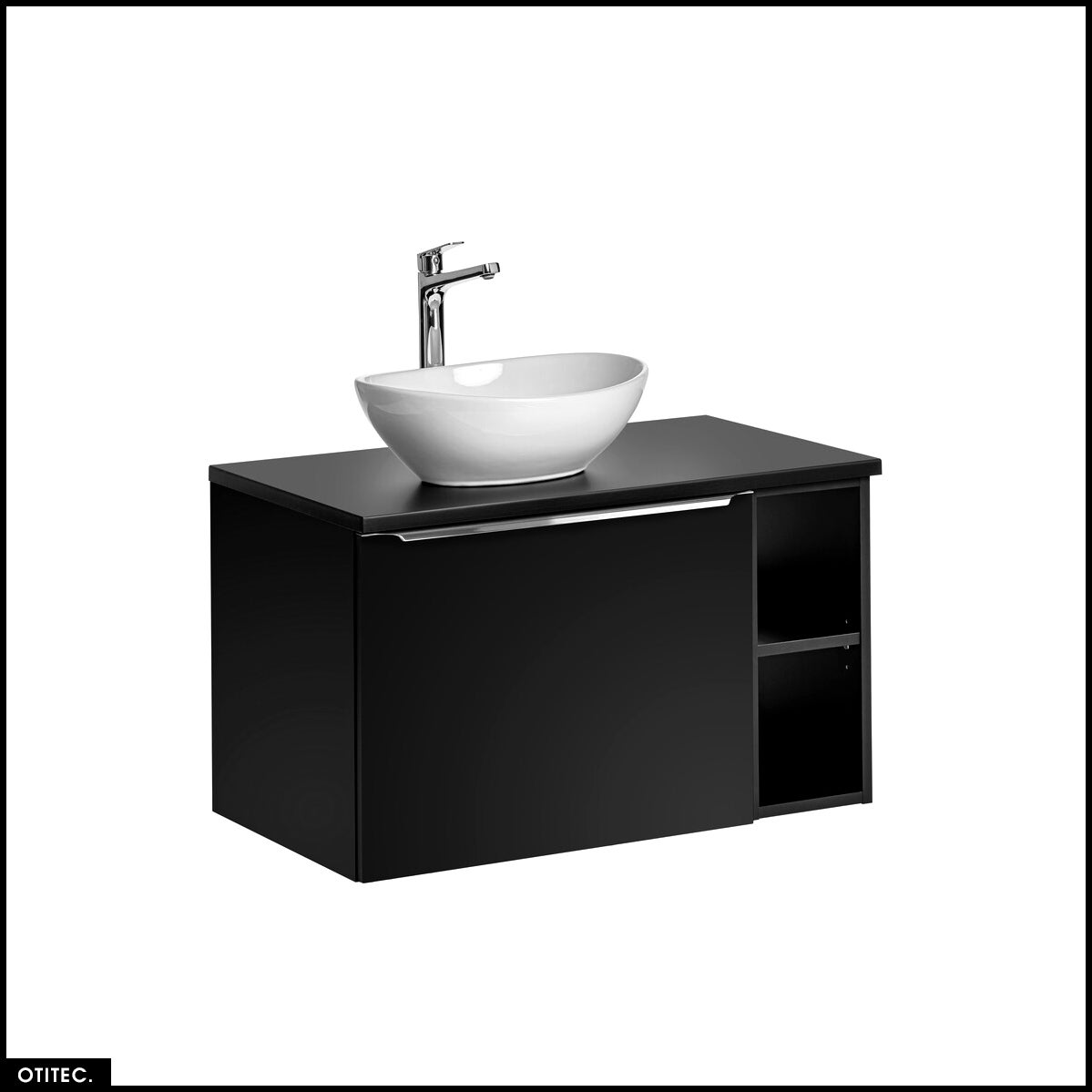Muebles bajo lavabo - 80 cm - con lavabo sobre encimera y tablero ...