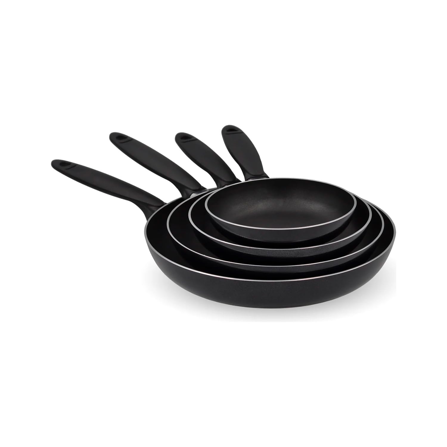 Set 4 Padelle Antiaderenti con Manici Atermici - Batteria di Padelle ...