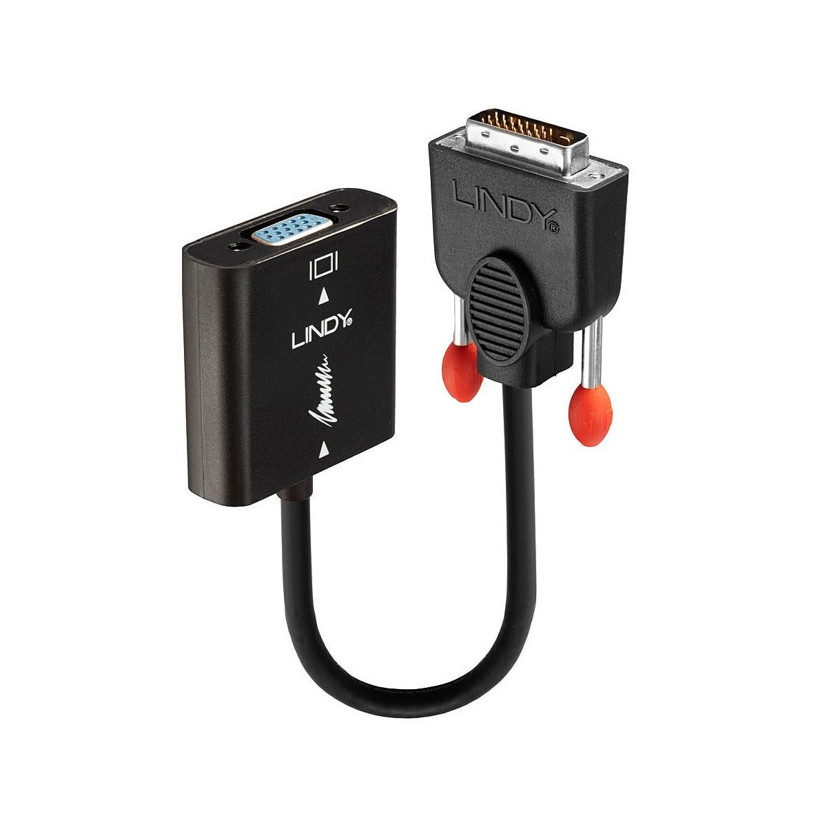 Lindy 38189 câble vidéo et adaptateur 0,1 m DVI-D VGA (D-Sub) Noir ...