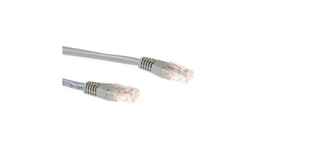 Câble réseau CAT6 U/UTP, CCA, 2m, gris | Leroy Merlin