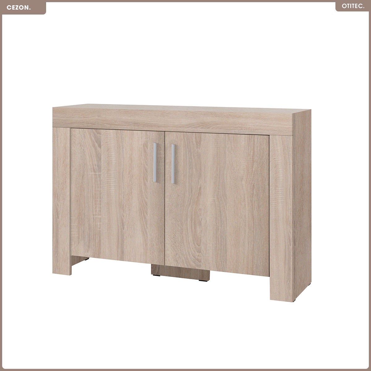 Commode - L.120 x H.85 x P.42 cm - CEZON - Sonoma | Leroy Merlin