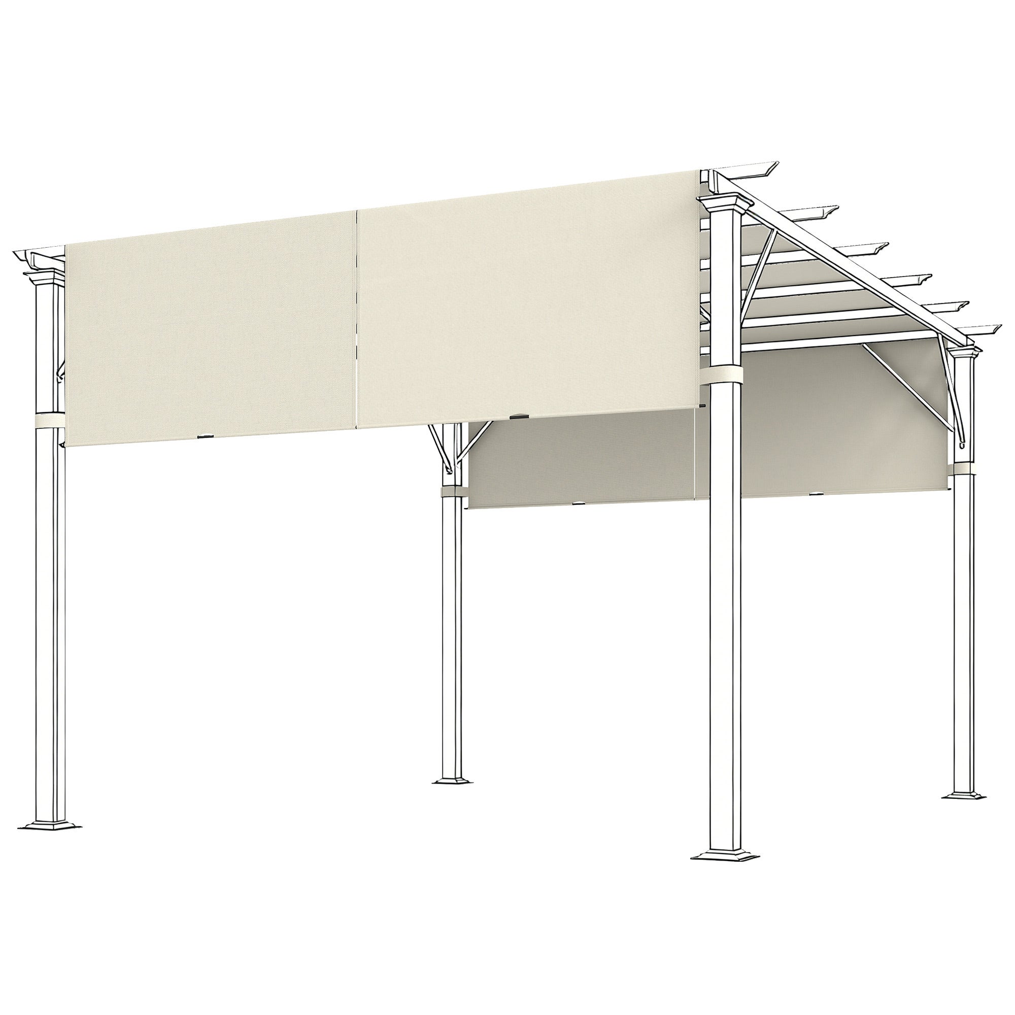 Techo de pérgola de repuesto con protección UV, parasol para techo de ...