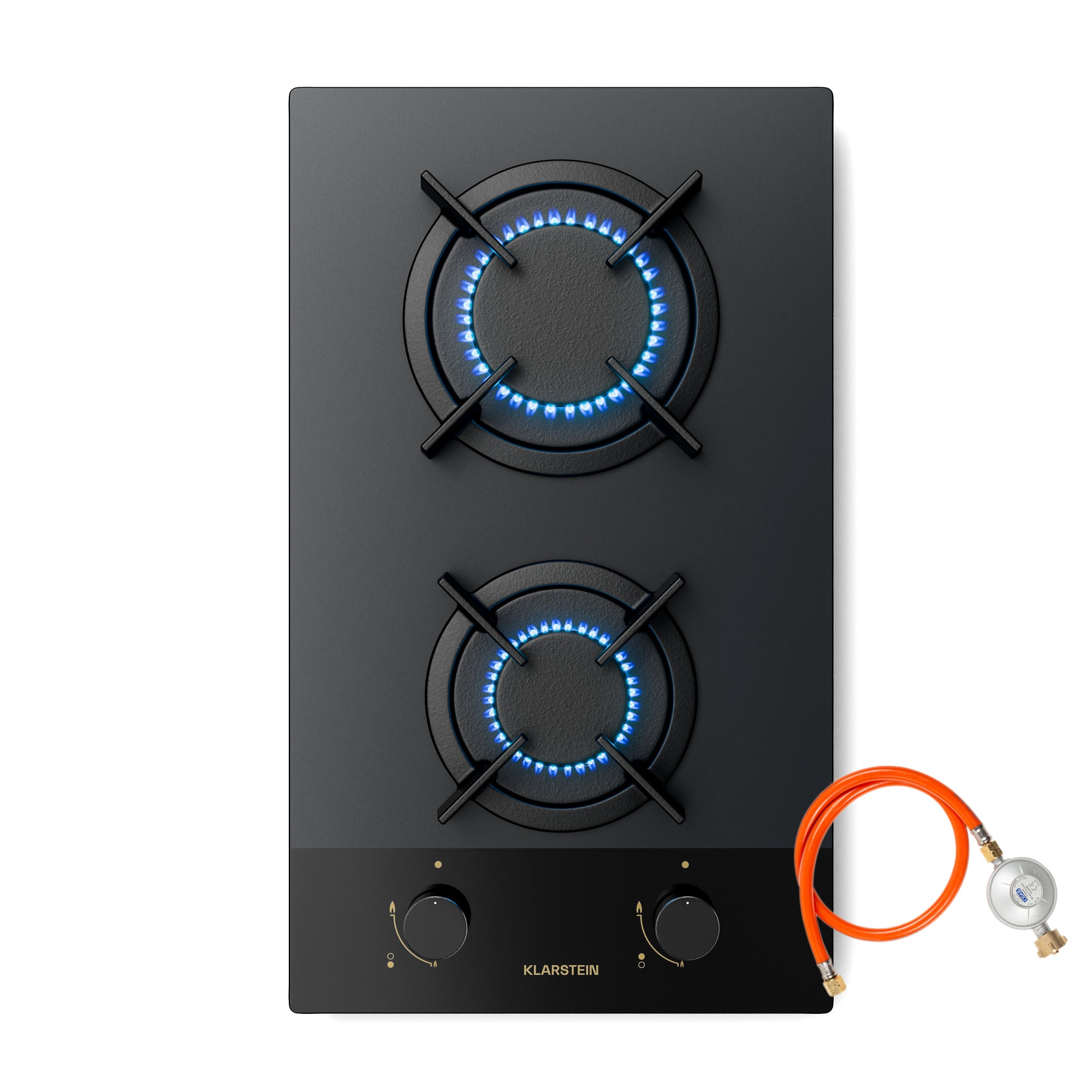Klarstein Goldflame Nano Plaque de cuisson à gaz 2 brûleurs en laiton 8 ...