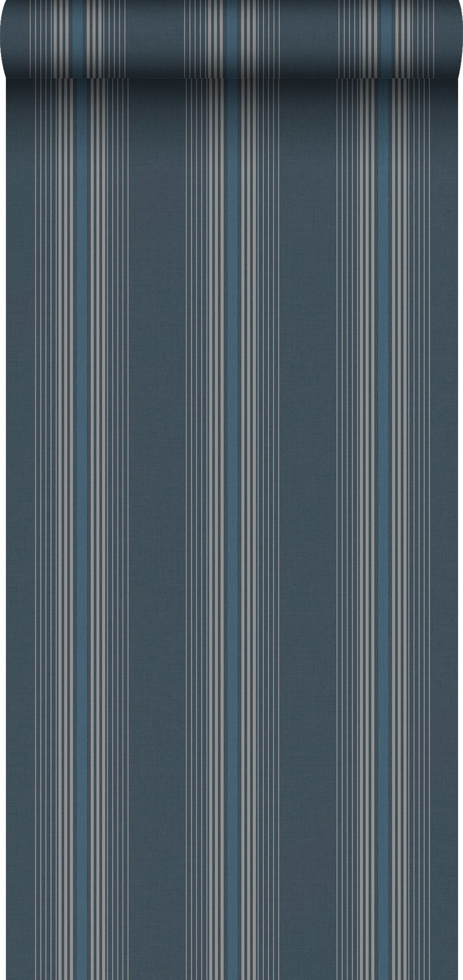 Papel pintado rayas azul agrisado - 53 cm x 10 m - Sanders & Sanders ...