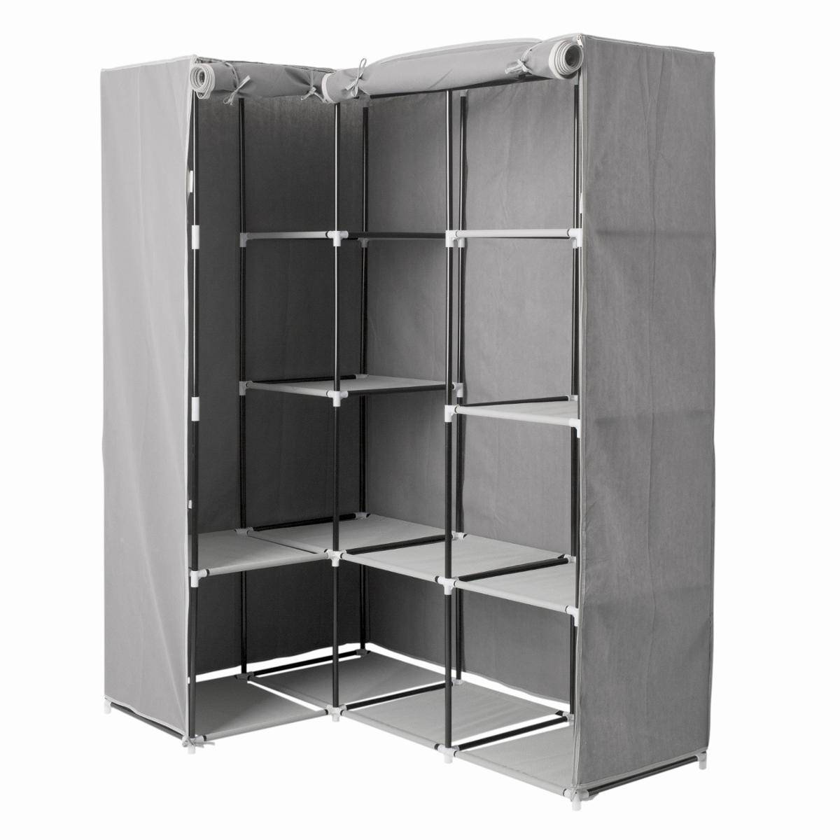 Armoire penderie d angle tissu gris - 5five | Leroy Merlin