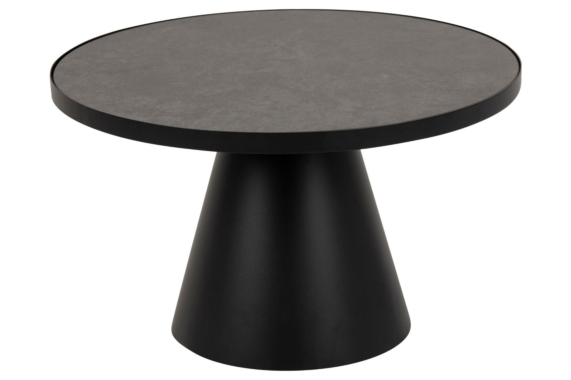 Table basse ronde en céramique et métal noir D65 - GIROLLE | Leroy Merlin