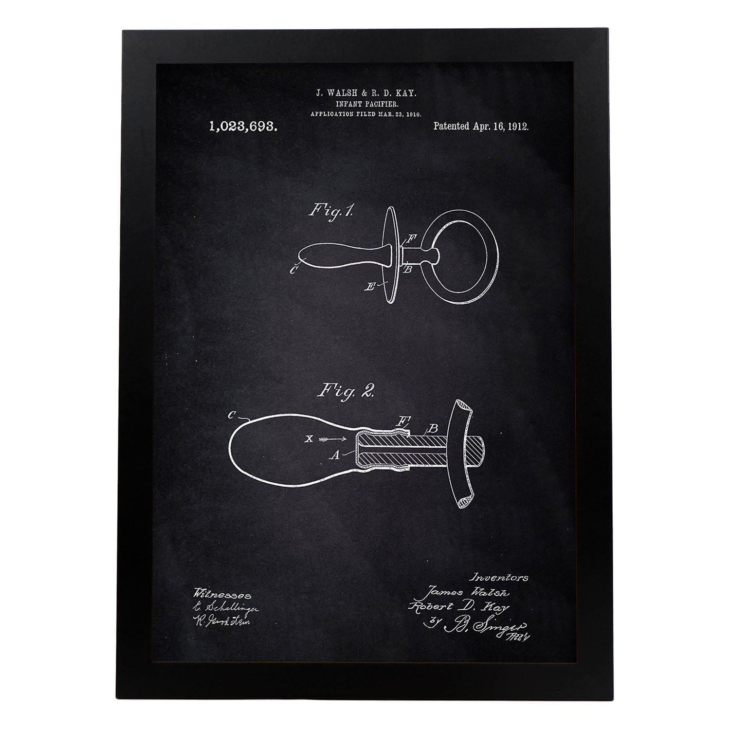 Chupete Patent Affiche 2. Perte Avec Conception De Brevets Antique Sans ...