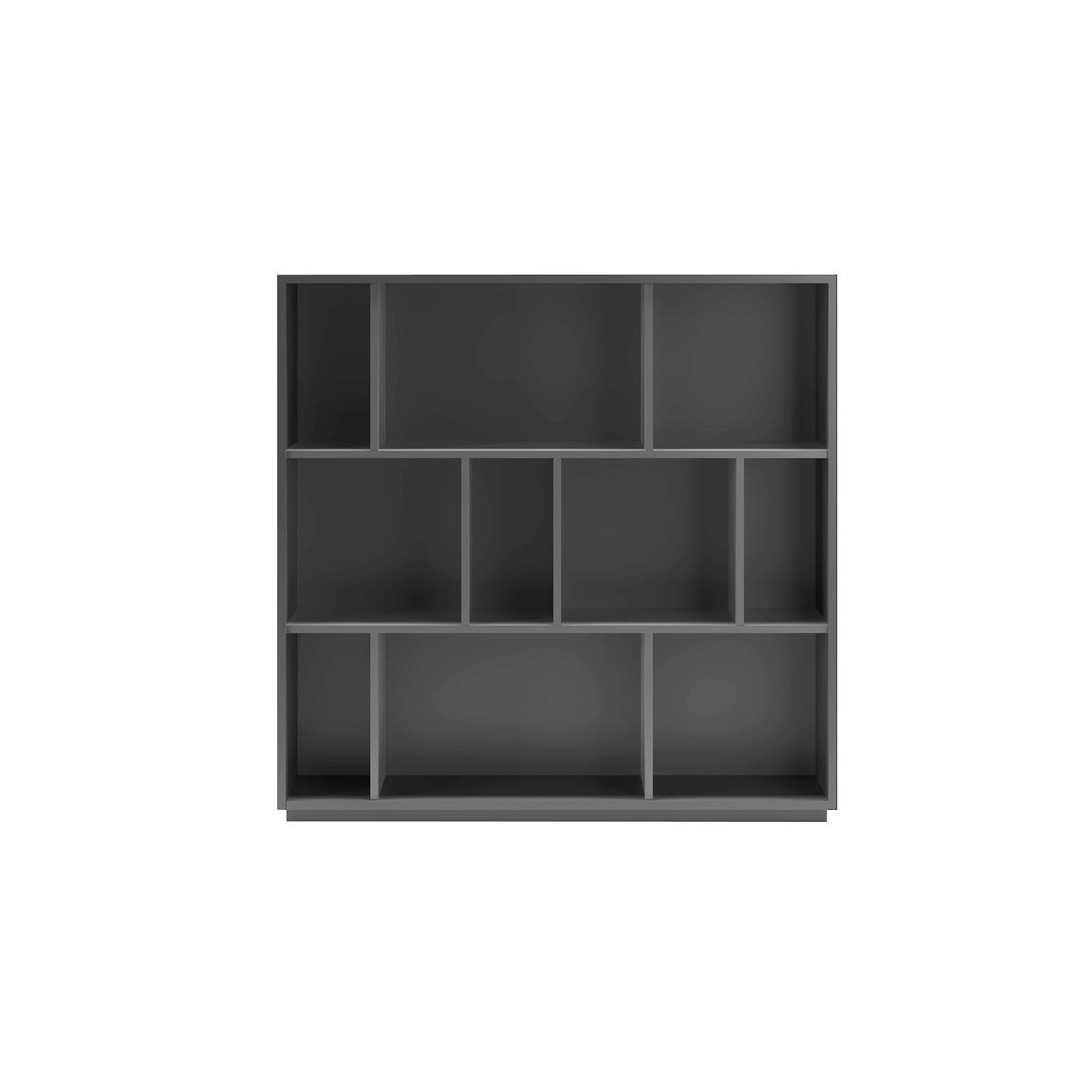 Bibliothèque pour Séjour en melaminé Anthracite H. 117 x l. 119 x P. 32 ...
