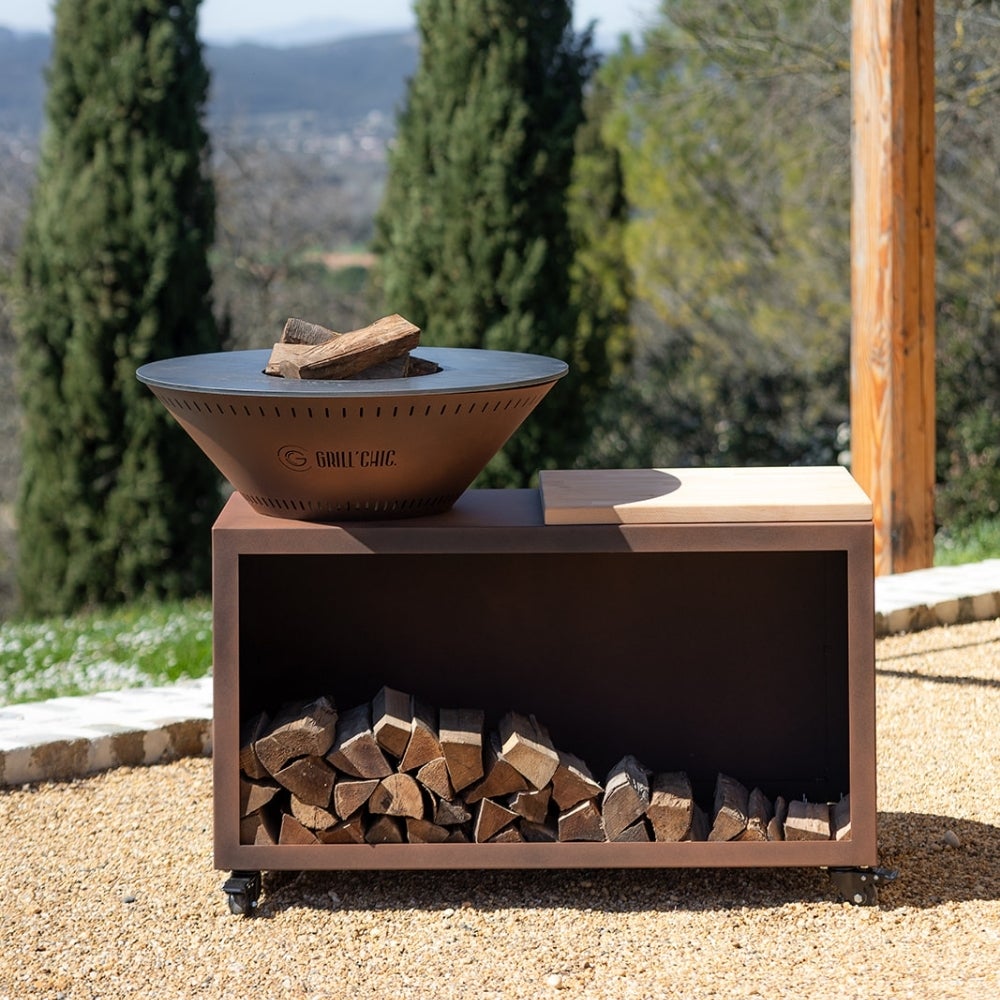 Brasero Traditionnel Acier 83 Imitation Corten | Leroy Merlin